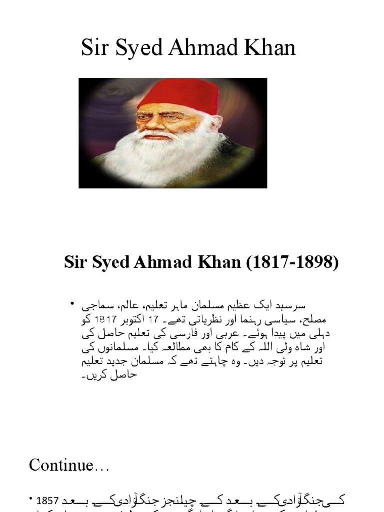 Sir Syed Ahmad Khan | PDF