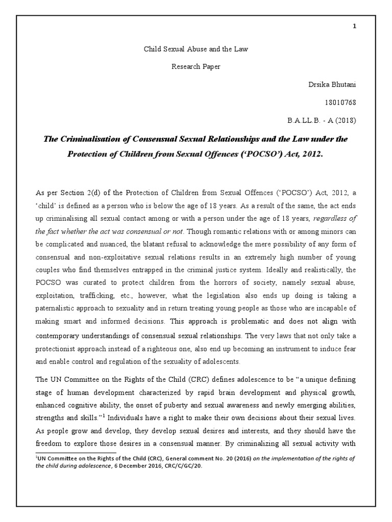 The Criminalisation of Consensual Sexual Relationships and The Law ...
