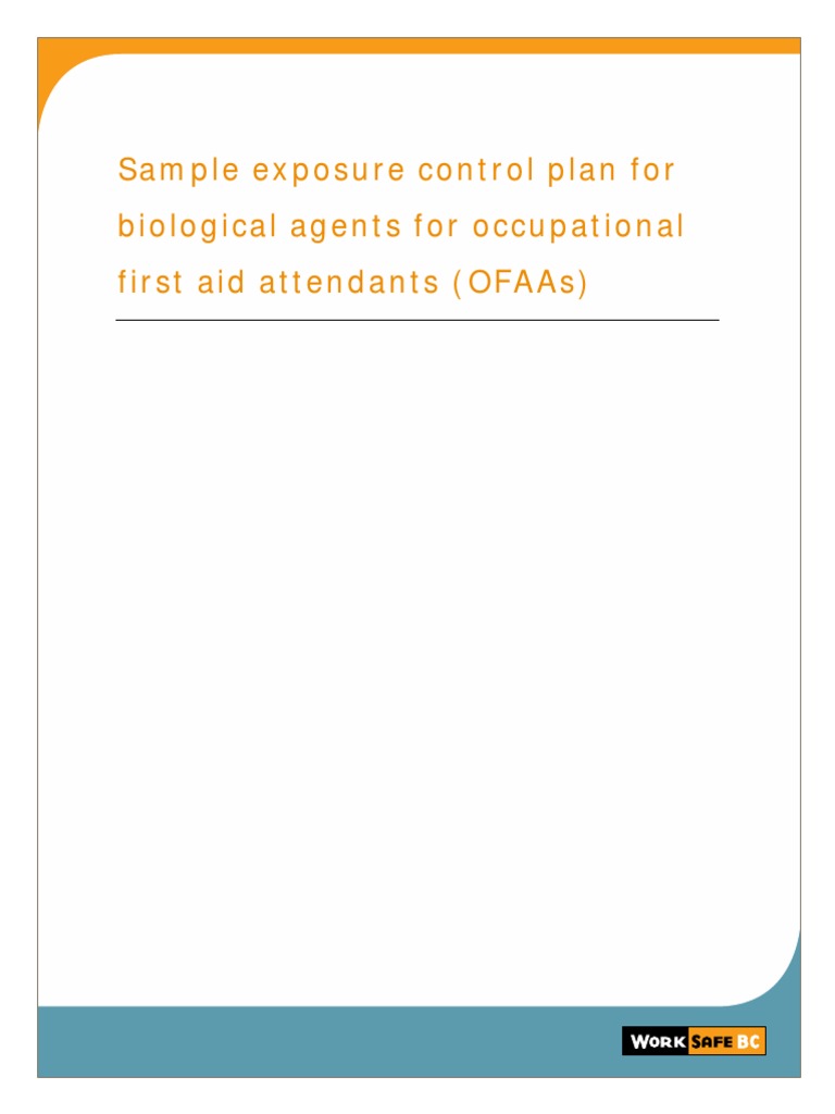 Exposure Control Plan - Biological Agents | PDF | Occupational Safety ...