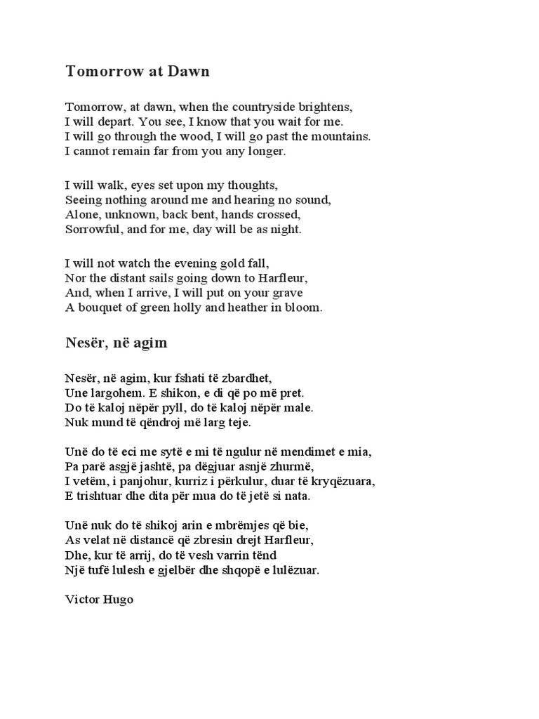 Tomorrow at Dawn Gjuhe NSR | PDF