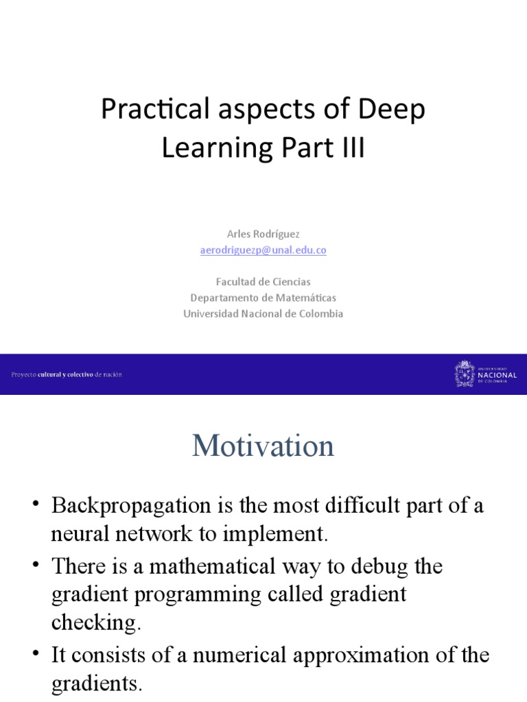 Practical Aspects of Deep Learning PIII | PDF | Gradient | Systems Theory