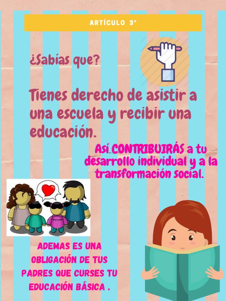 Cartel sobre el Artículo 3 de Educación | PDF