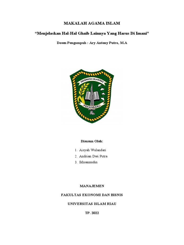 Kelompok 7 Menjelaskan Hal-Hal Ghaib Lainnya Yang Harus Diimani | PDF