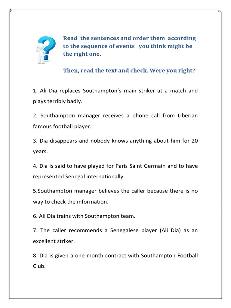 English (The Imposters) Reading Comprehension | PDF | Premier League ...
