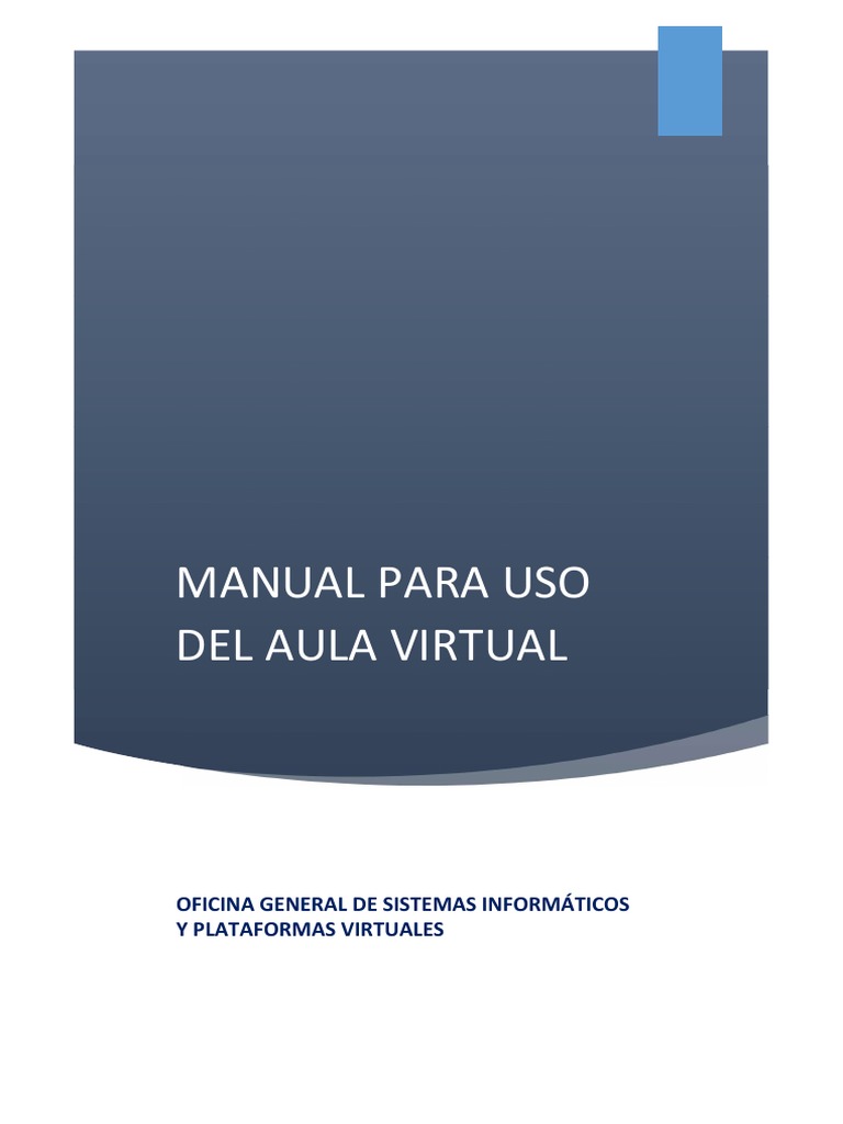 Manual de Aula Virtual | PDF | Blog | Contraseña