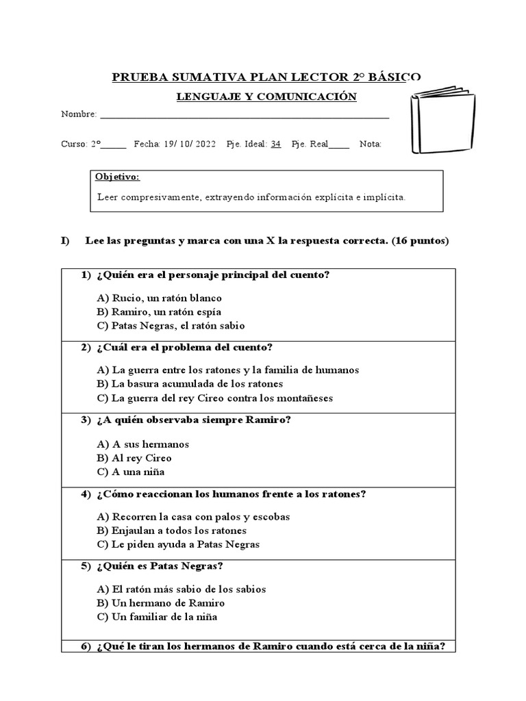 Prueba Ramiro Mirón o El Ratón Espía | PDF