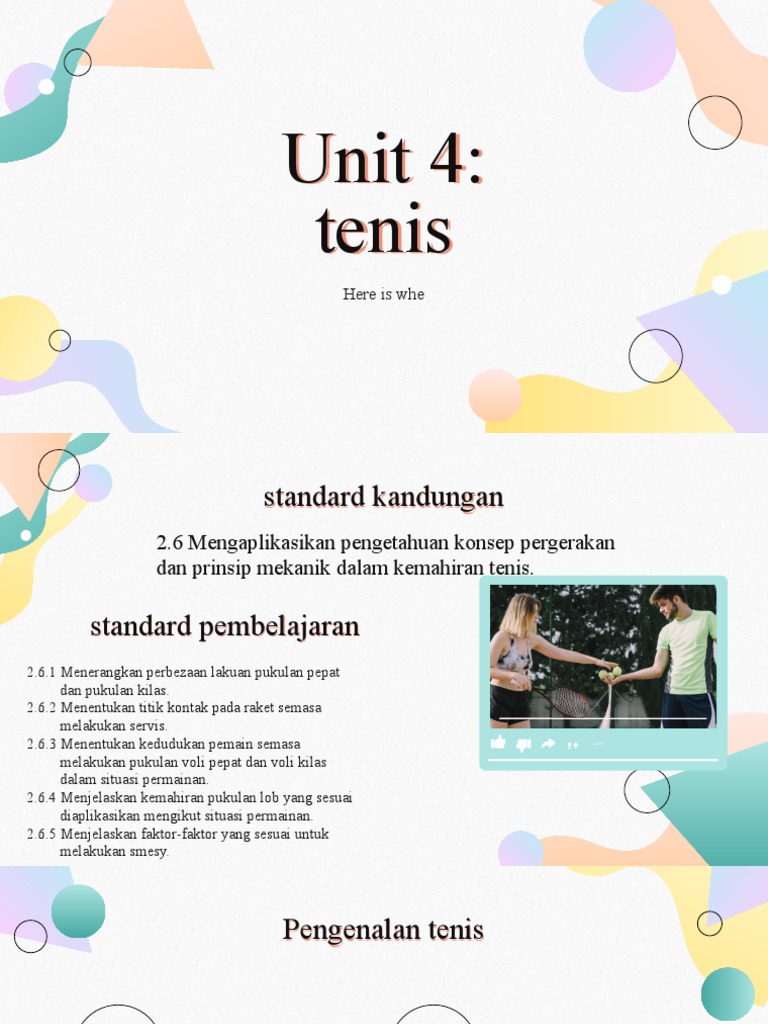 Nota PJPK Unit 4 Tenis | PDF