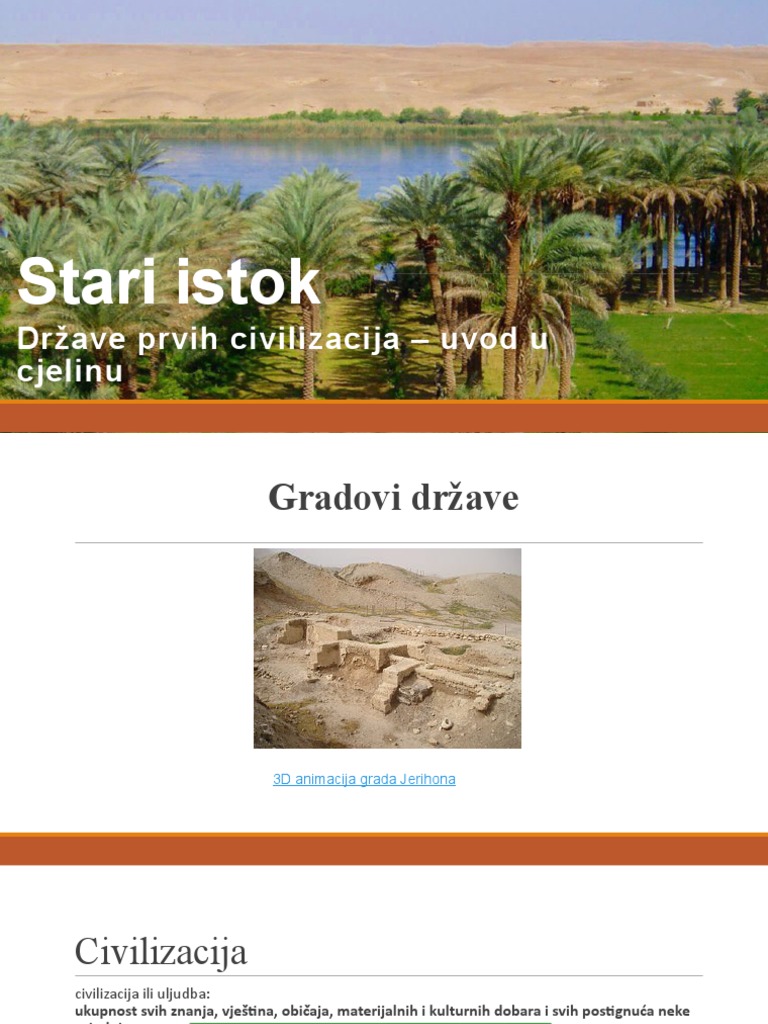 Stari Istok: Države Prvih Civilizacija - Uvod U Cjelinu | PDF