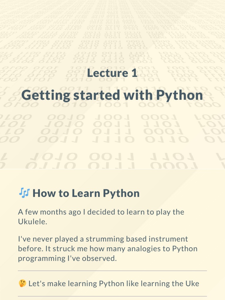 01 Getting Started With Python | PDF | Python (Programming Language ...
