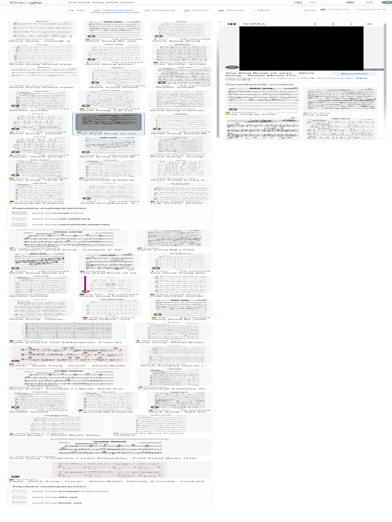 The Work Song Sheet Music - Google Zoeken | PDF