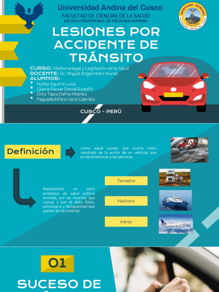 Lesiones Por Accidente de Tránsito: Facultad de Ciencias de La Salud ...
