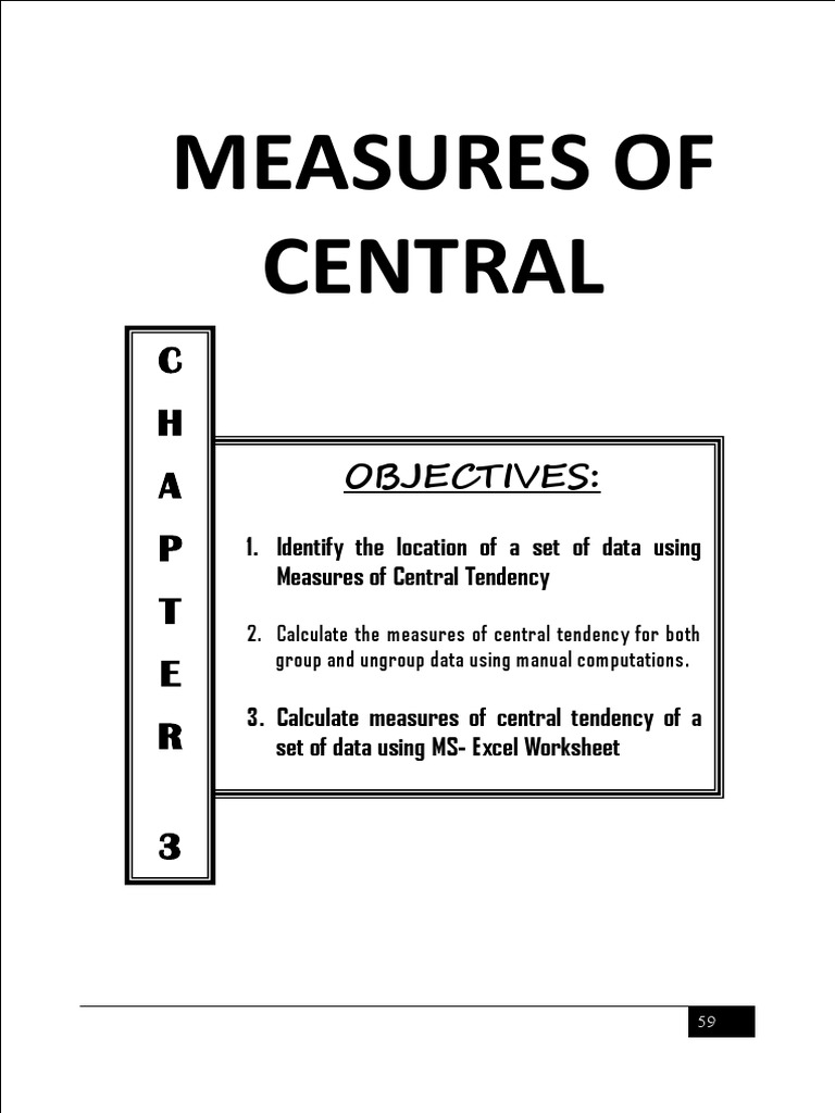 Measures of Central Tendency | PDF | Mean | Mode (Statistics)