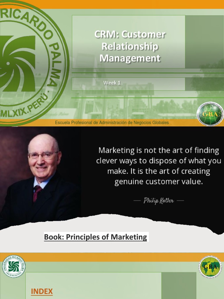 The Principles of Marketing Week 1 | PDF | Marketing | Customer