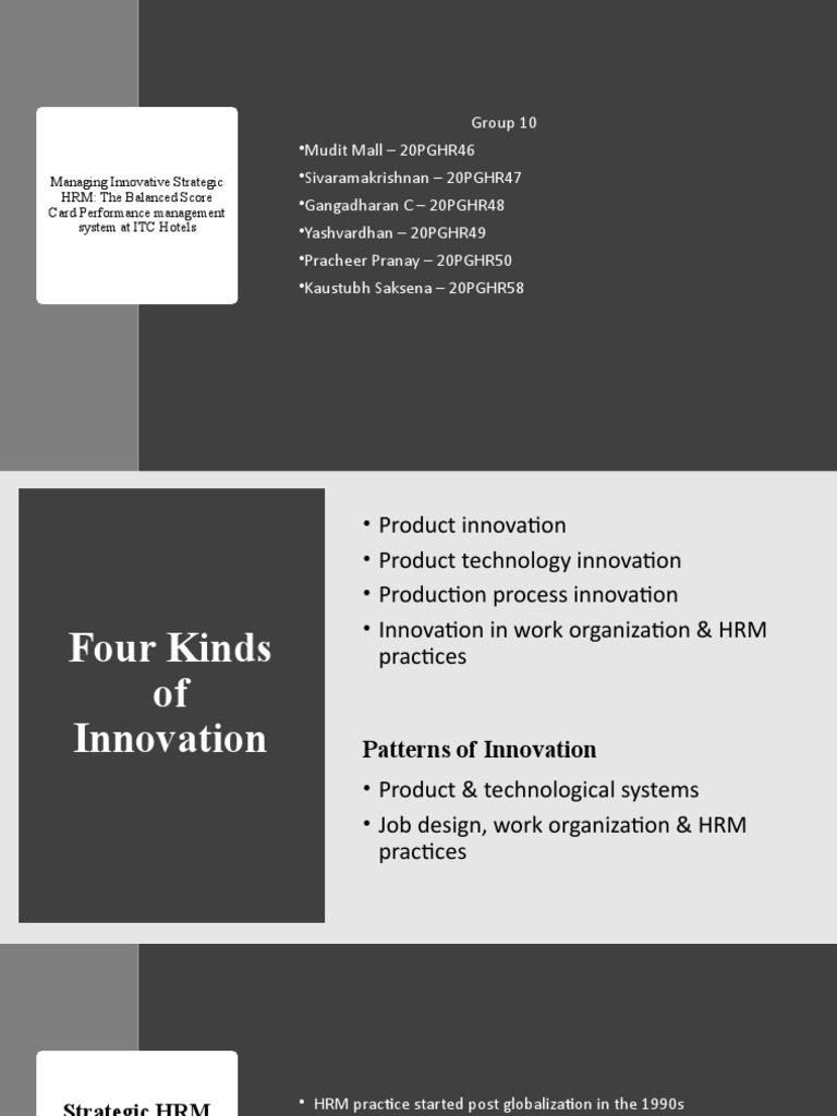 ITC Case | PDF | Human Resource Management | Innovation