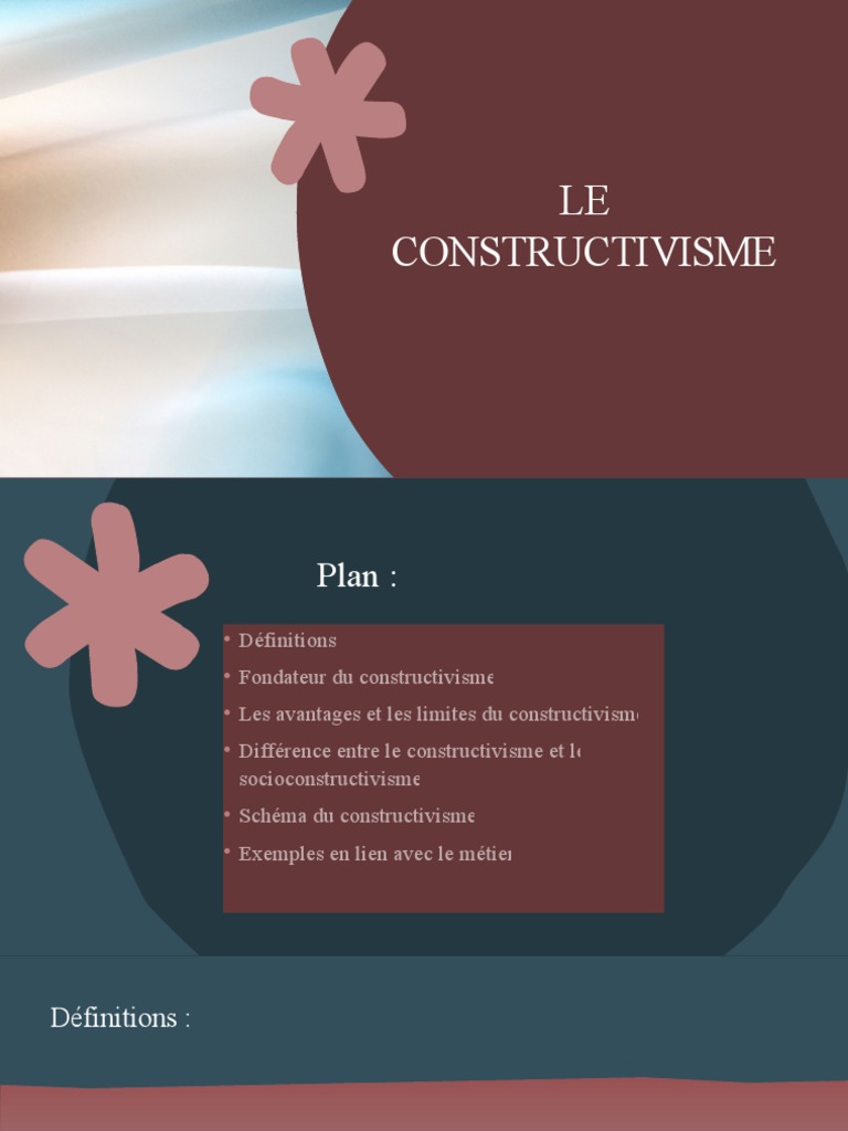 LE Constructivisme | PDF | Constructivisme (Philosophie de l'Éducation) | Théories philosophiques