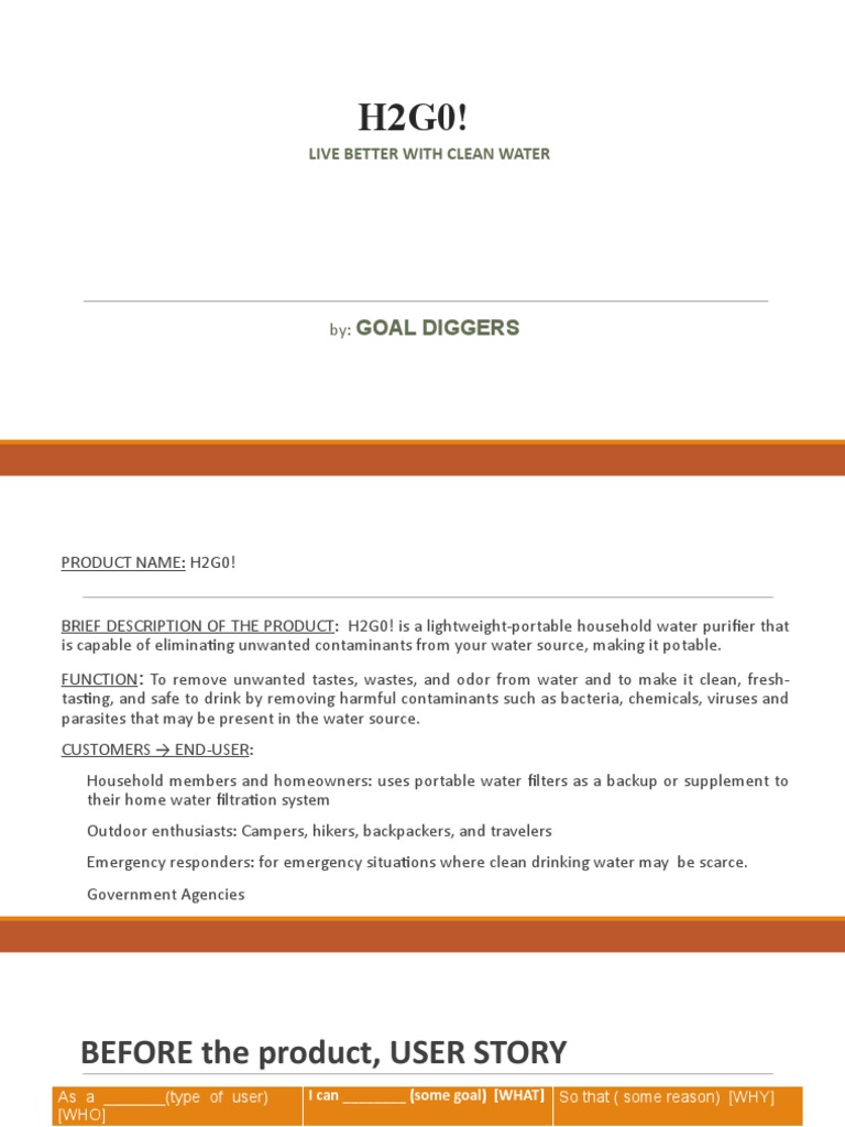 Act 4 - VALUE PROPOSITION CANVAS - Goal Diggers | PDF | Drinking Water ...