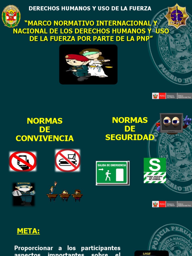Marco Normativo Internacional Y Nacional de Los Derechos Humanos Y Uso de La Fuerza Por Parte de ...