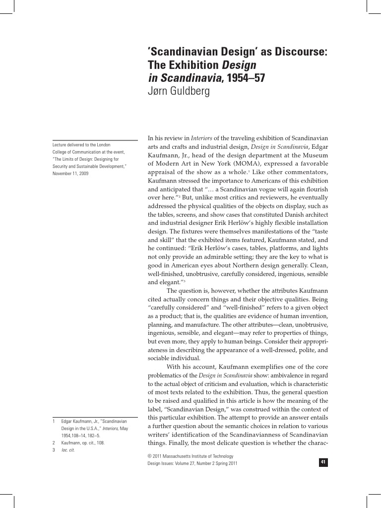Jørn Guldberg: 'Scandinavian Design' As Discourse: The Exhibition ...