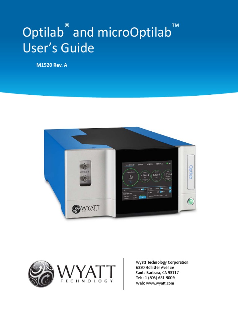 M1520 Rev A Optilab and MicroOptilab Users Guide | PDF | Solvent ...