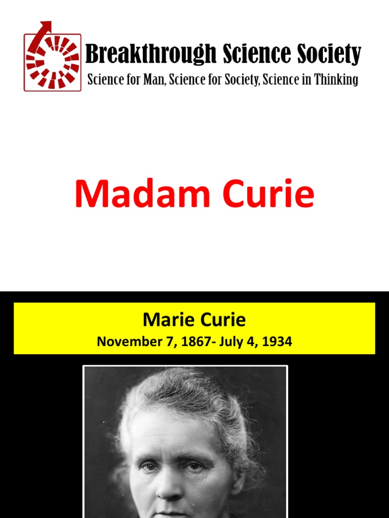 Marie Curie | PDF | Marie Curie | Radioactive Decay