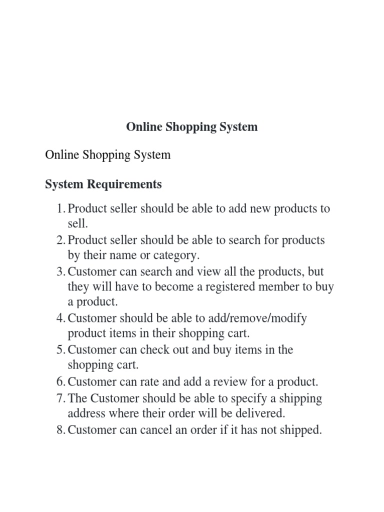 Case Study Shopping Cart | PDF | Online Shopping | Business Process