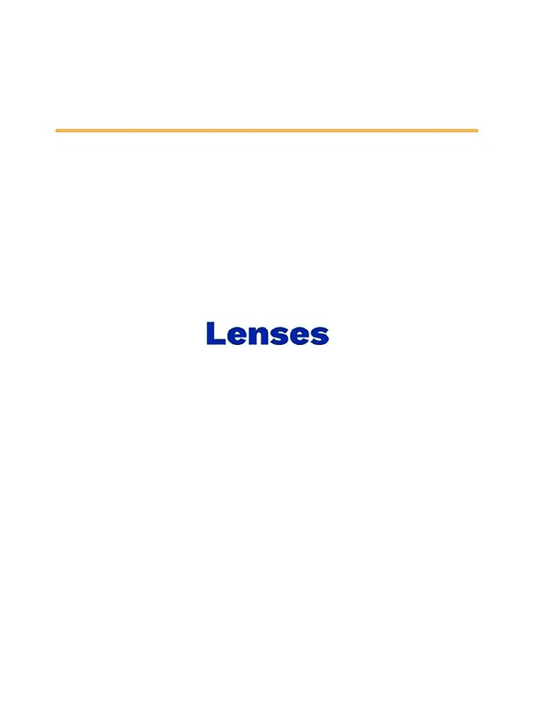 Lenses | PDF