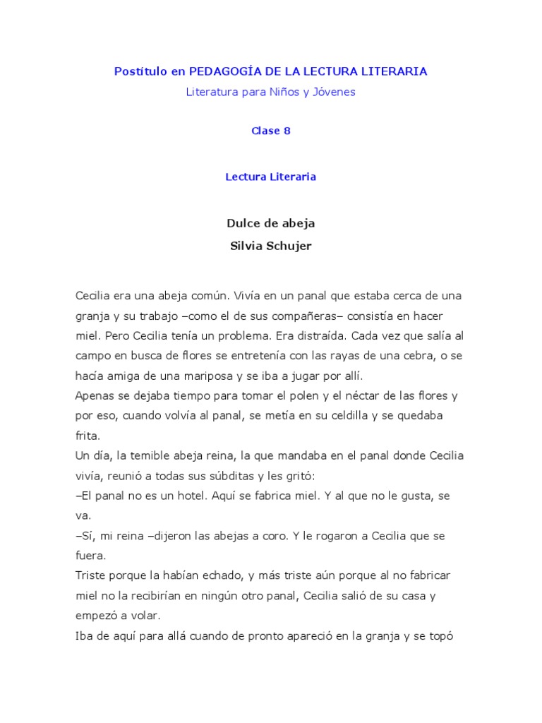 Dulce de abeja: La historia de Cecilia | PDF