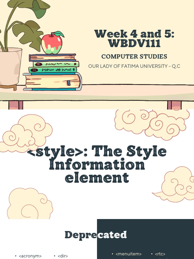 Week 4 and 5 - HTML STYLES and CSS | PDF