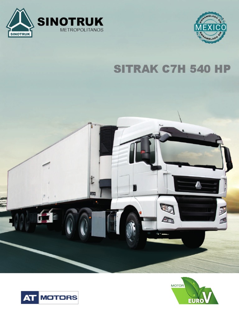 Sitrak c7h 540 HP 80t Diesel | PDF | Eje | Embrague