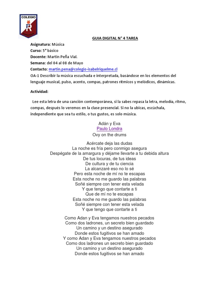 Clase Musica 10-04 | PDF | Ritmo