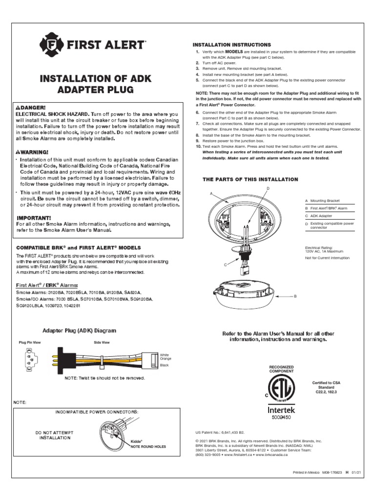 Installation of Adk Adapter Plug | PDF | Electrical Connector ...