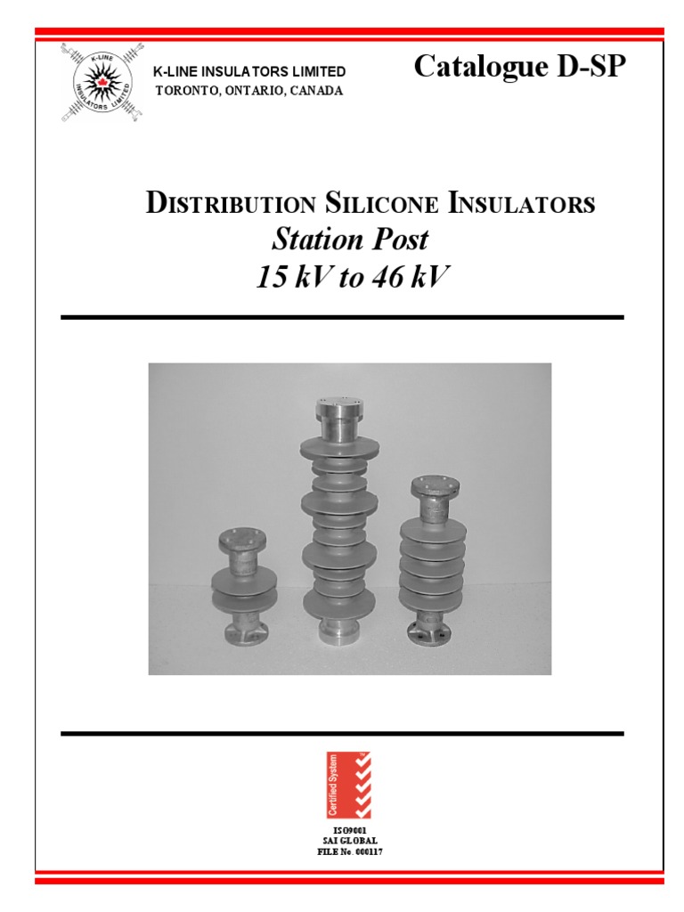 K-Line Silicone Station Post Insulators | PDF | Insulator (Electricity ...