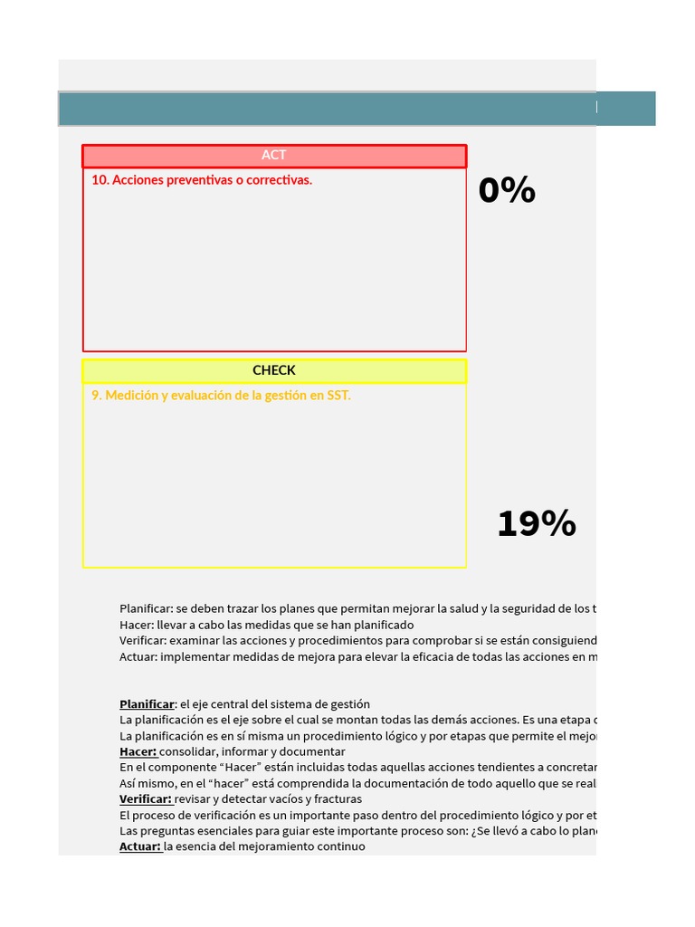Plantilla Plan Phva: 10. Acciones Preventivas o Correctivas | PDF ...