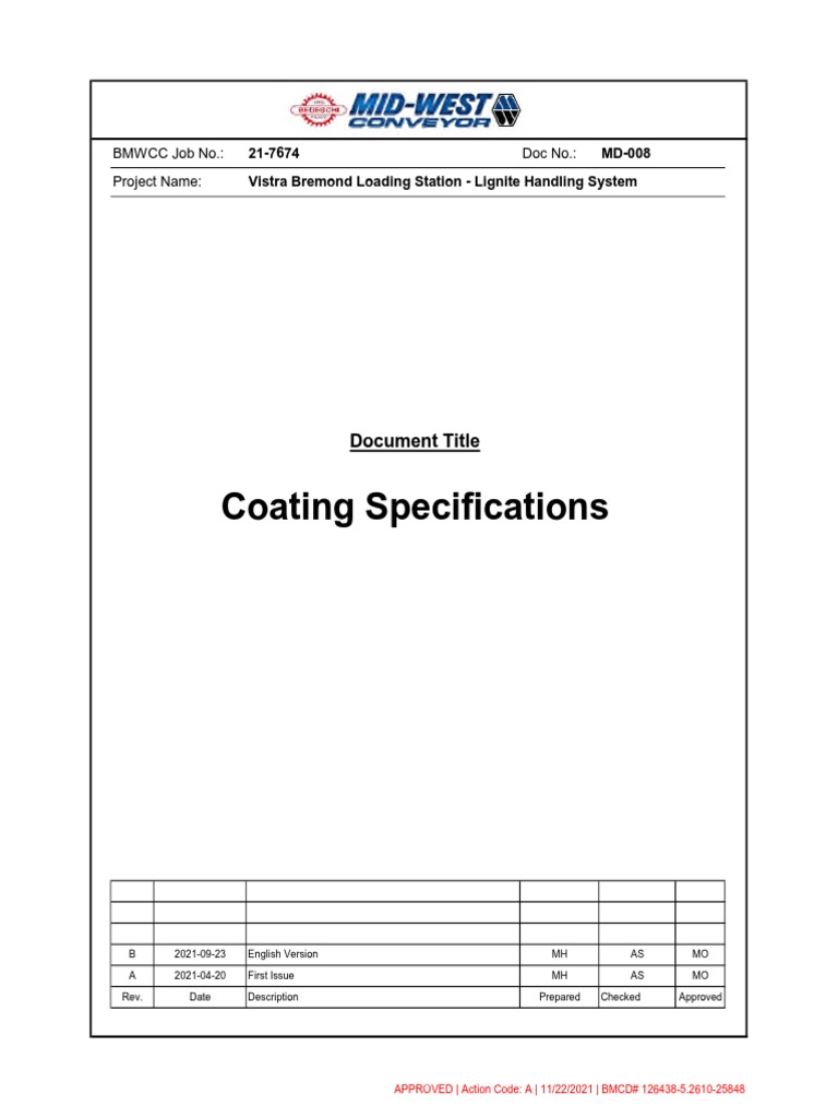C07772 MD-008 Coating Specifications | PDF | Materials | Industrial Processes
