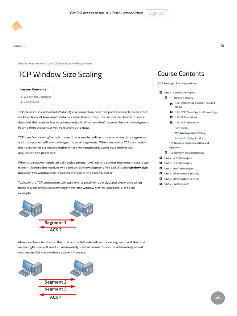 Tcp Window Size Scaling Pdf Network Congestion Transmission 9795