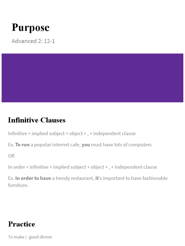 Describing Purpose | PDF