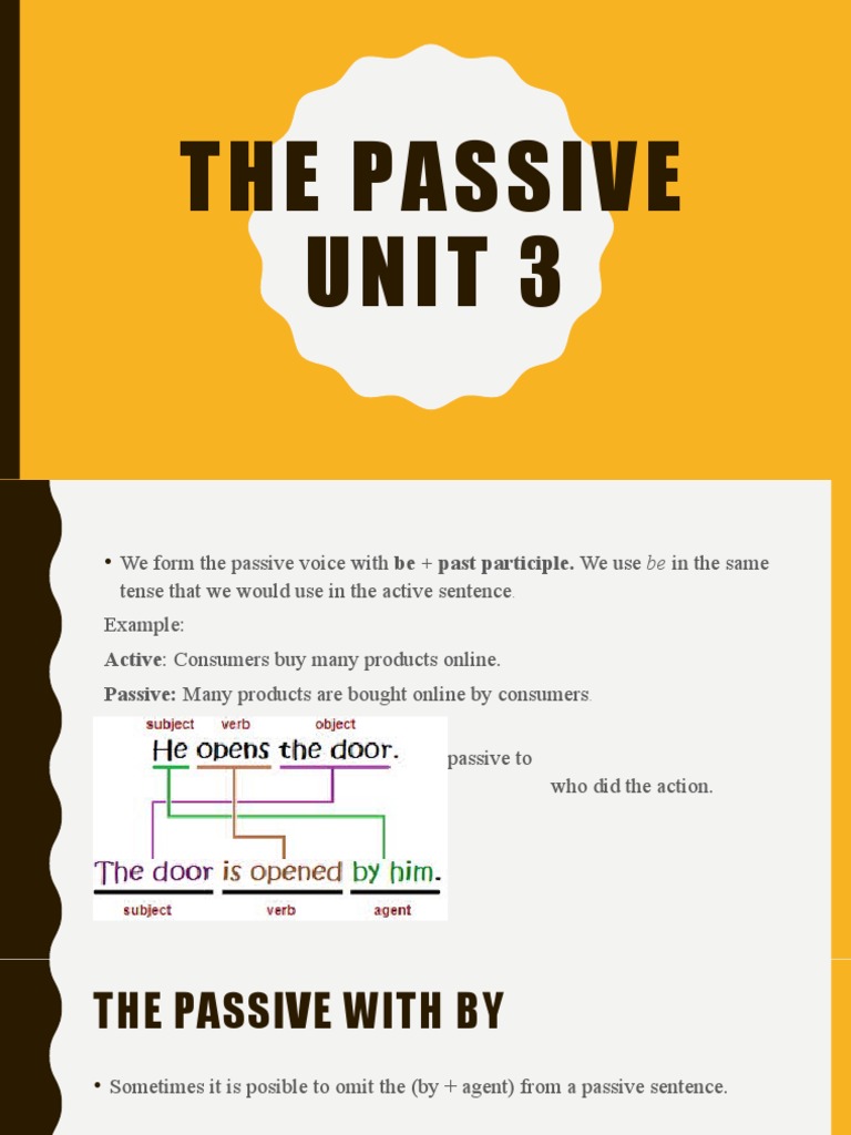The Passive Unit 3 | PDF | Grammar | Linguistics