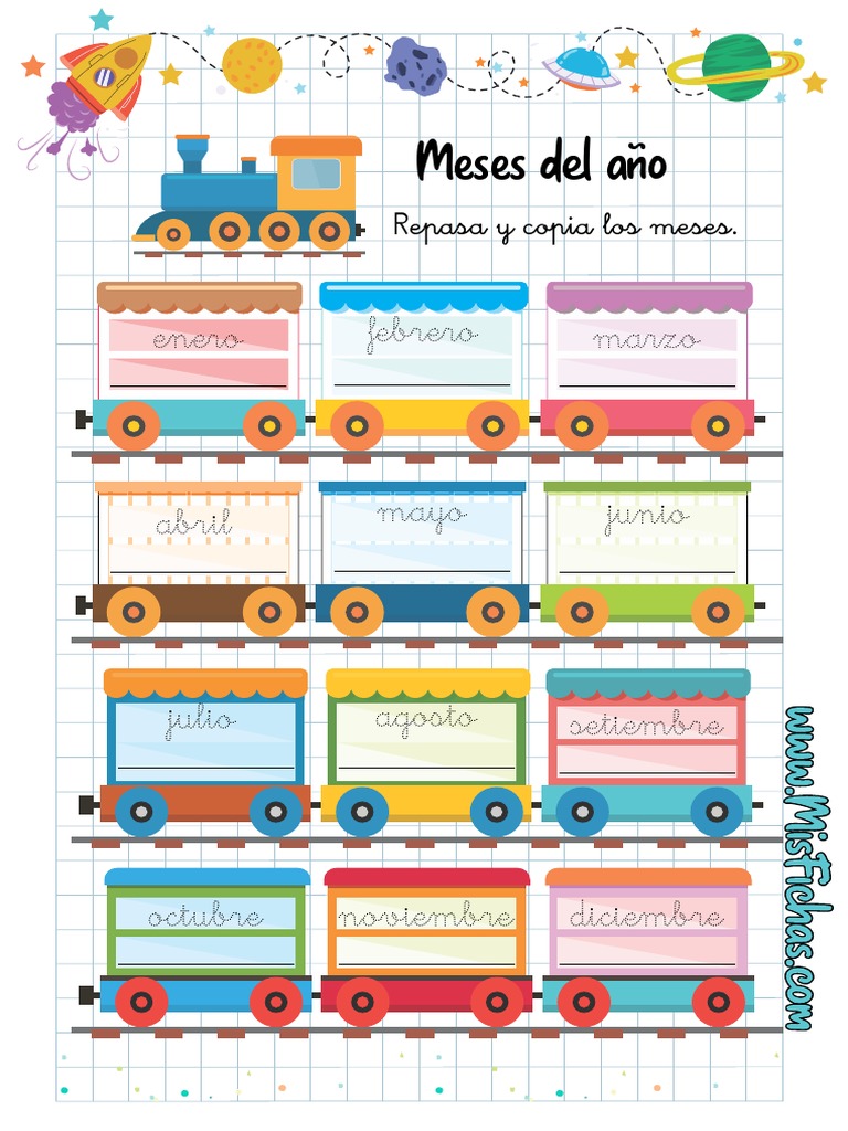 Fichas de los meses del año para niños | PDF