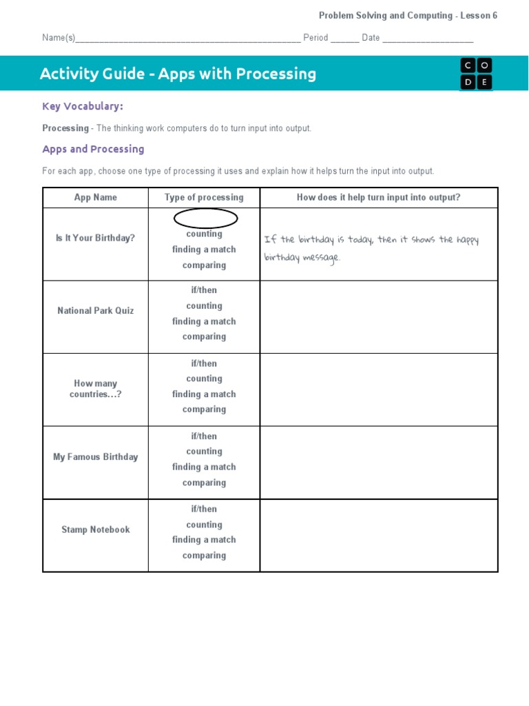 U1L06 - Activity Guide - Apps With Processing | PDF | Applied ...