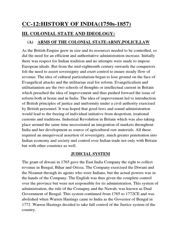 CC12 Module3 | PDF | Police | British Raj