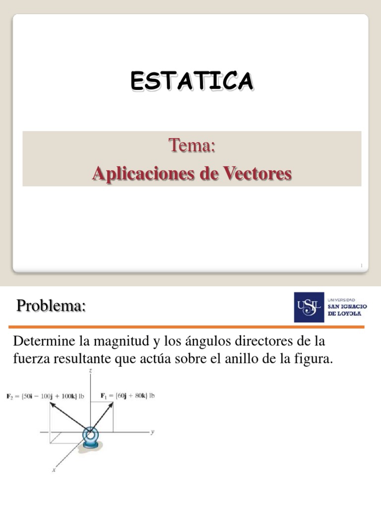 Estatica: Aplicaciones de Vectores | PDF | Vector Euclidiano | Física