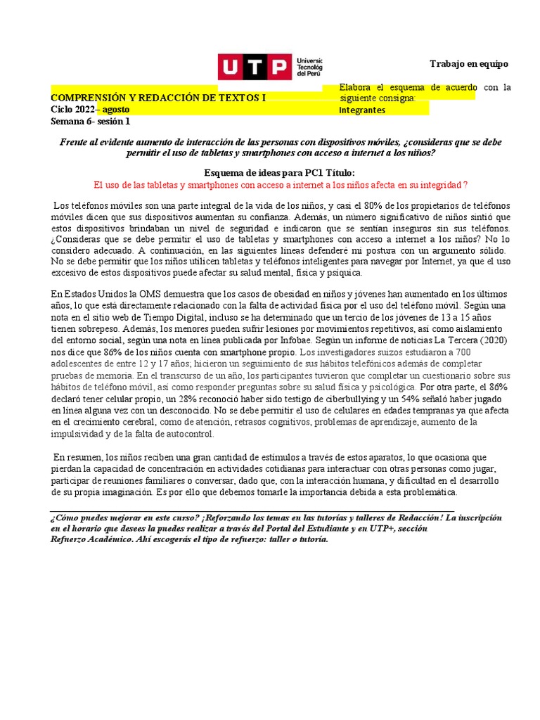 S06.s1-Esquema para PC1 (Material) 2022 Agosto | PDF | Teléfonos móviles | Smartphone