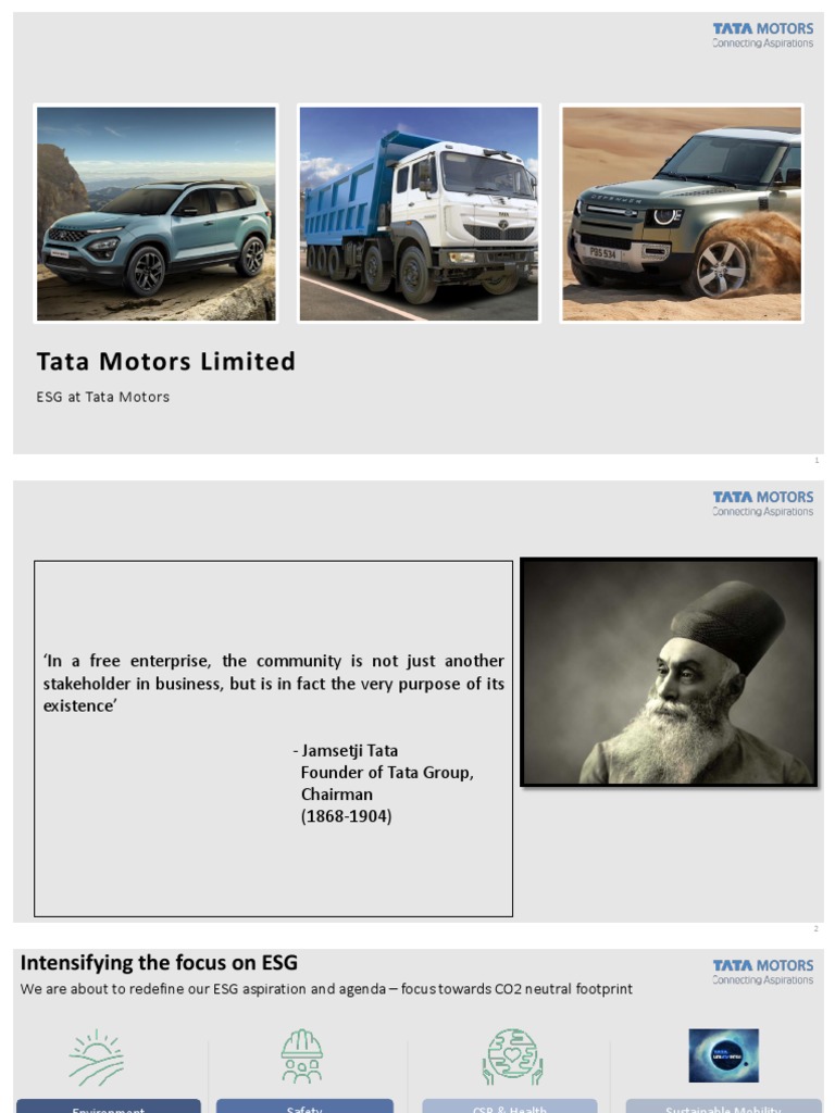 Tata Motors ESG and Sustainability Report 2023 | PDF | Sustainability