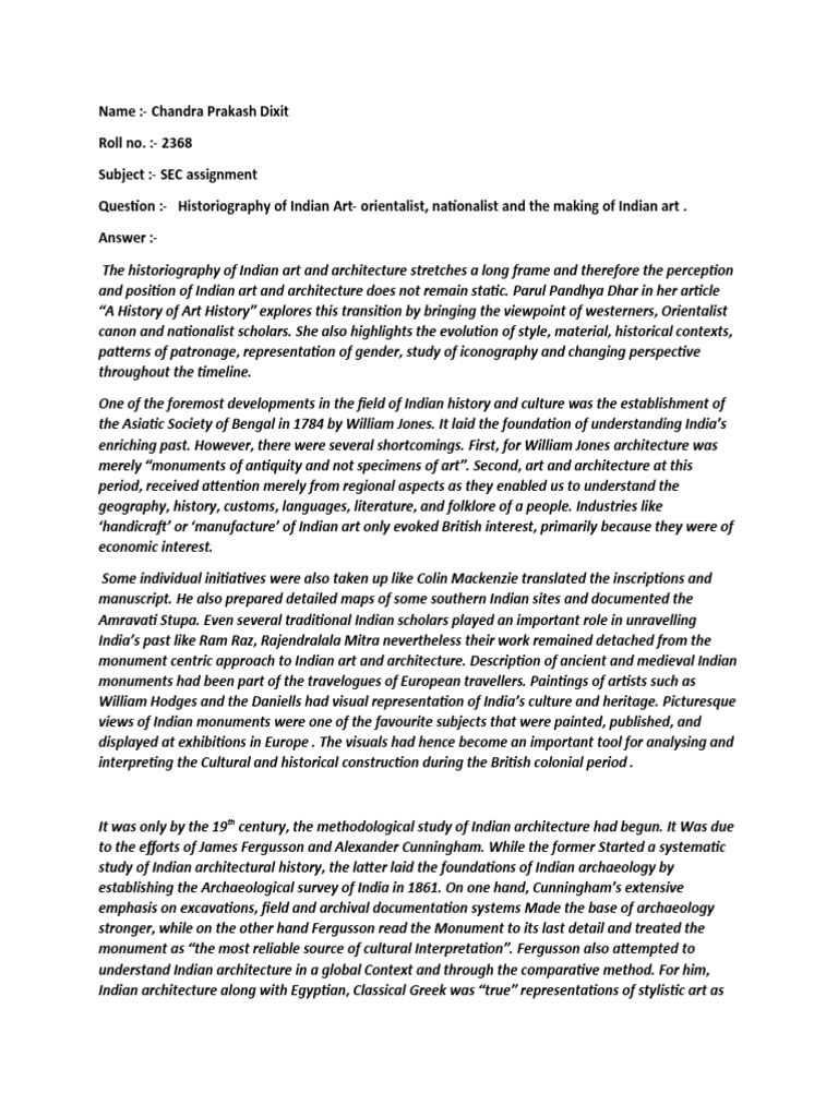 SEC Assignment | PDF | Archaeology | Orientalism