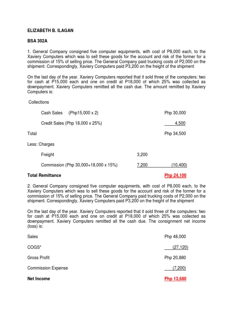 Consignment-and-Franchise-Assignment-ILAGAN | PDF | Franchising | Cost ...