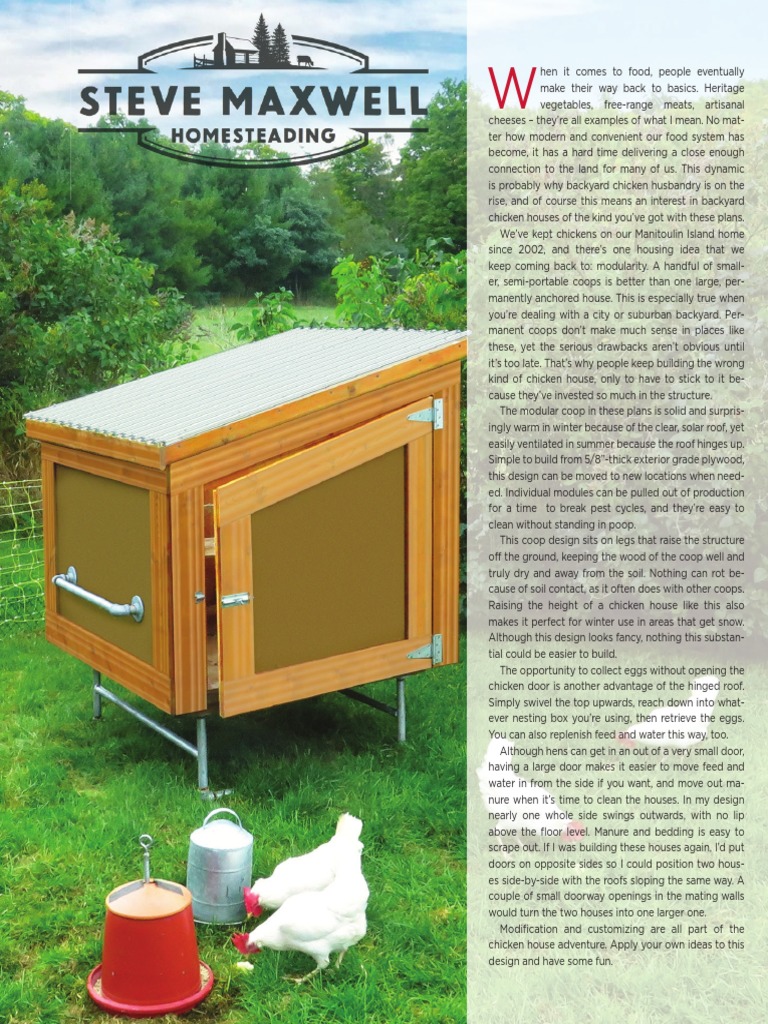 Modular Chicken Coop Plans PDF | PDF