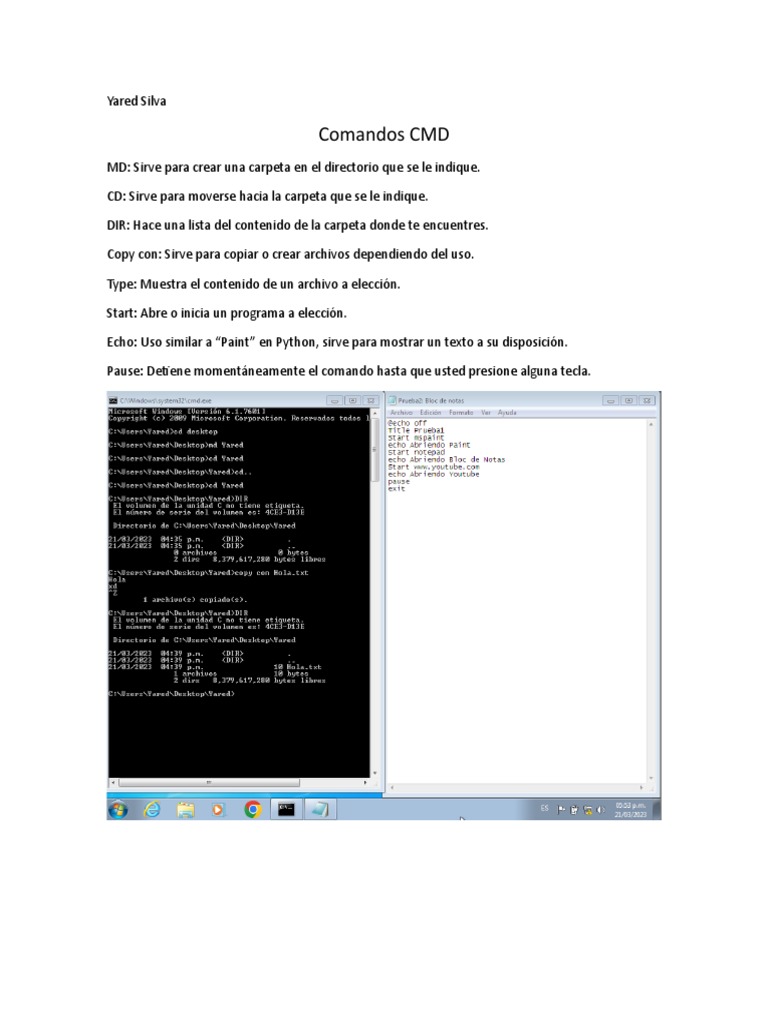 Comandos Básicos de CMD | PDF | Informática