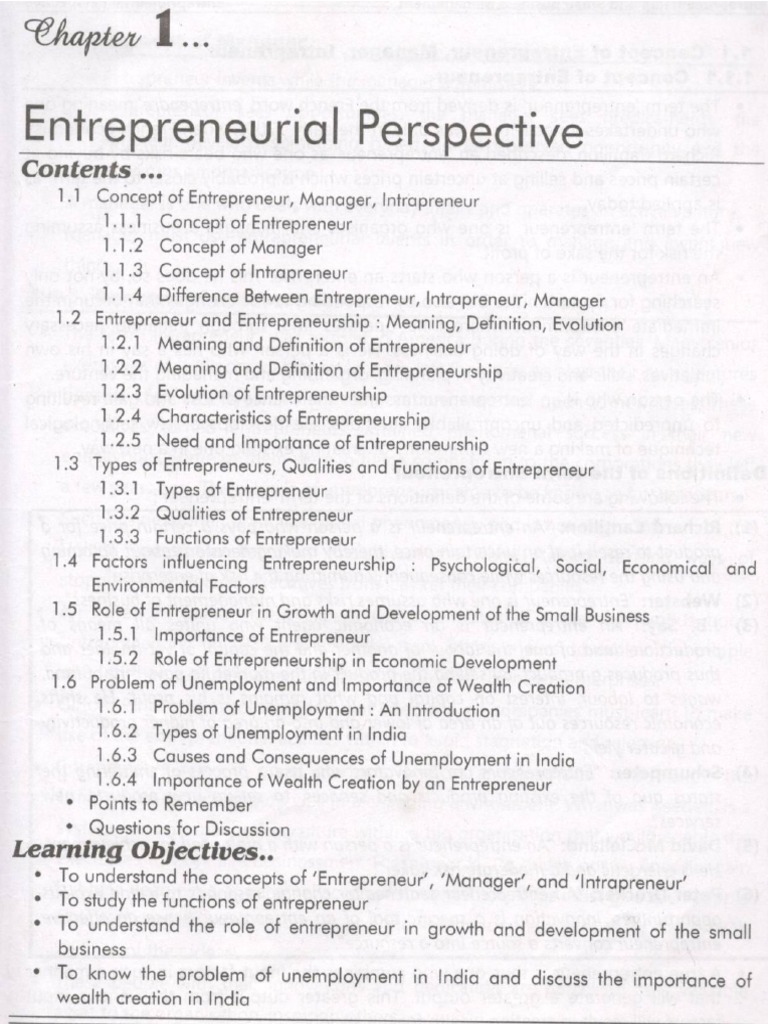 Entrepreneurship - Small Business Management (1. Entrepreneurship ...