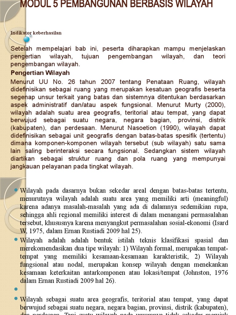 Modul 5 Pembangunan Berbasis Wilayah | PDF
