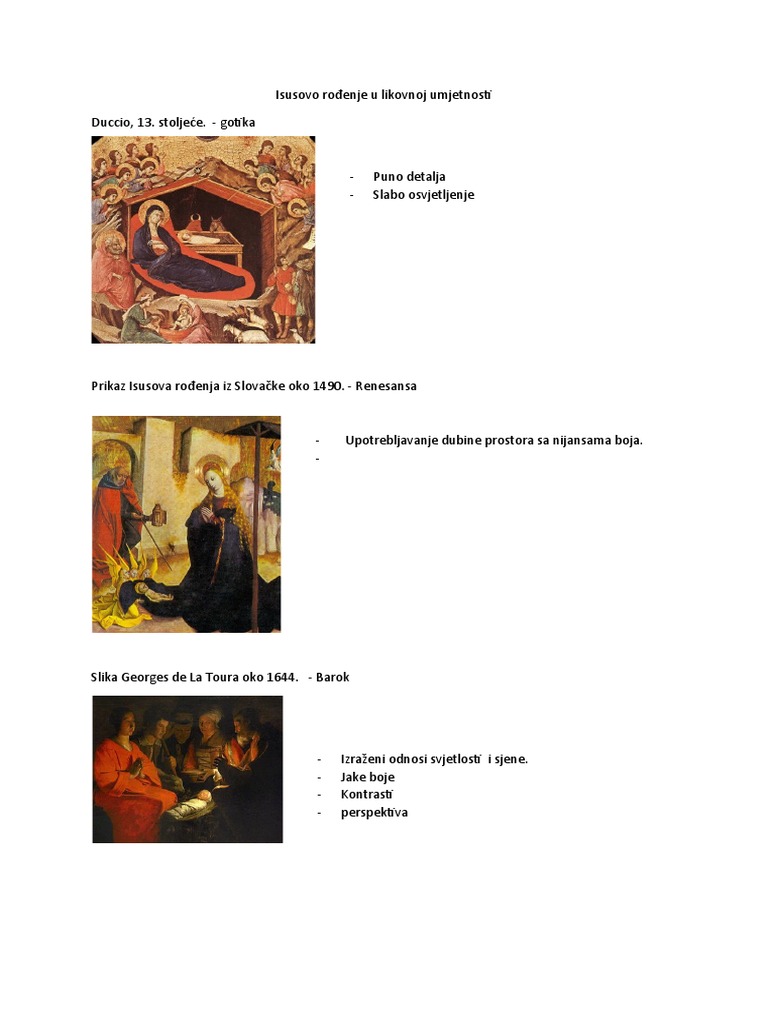 Isusovo Rođenje U Likovnoj Umjetnosti | PDF